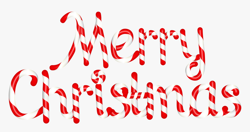 Cane Text Clip Art - Merry Christmas Candy Cane, HD Png Download ...