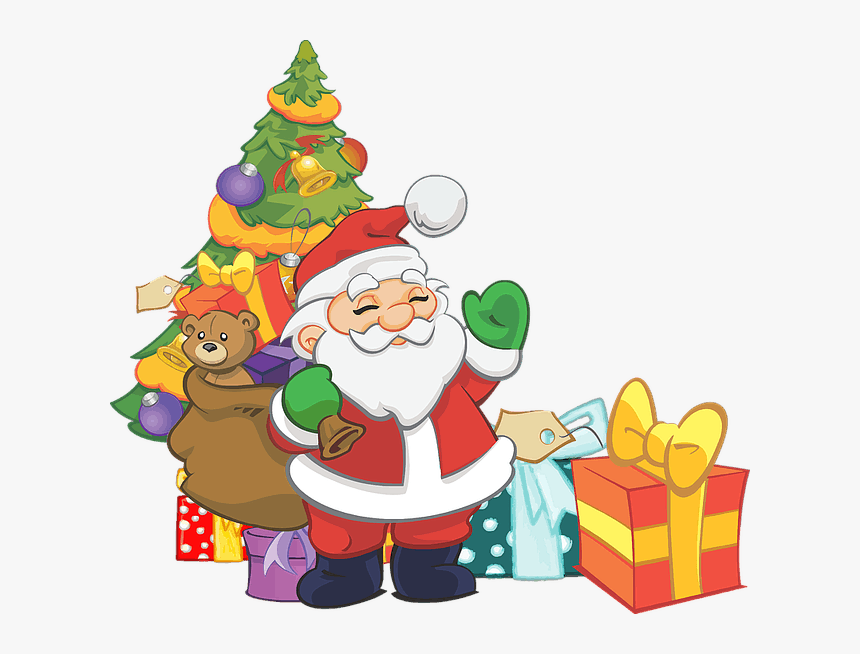 Happy Christmas - Santa Claus Clip Art Free, HD Png Download ...