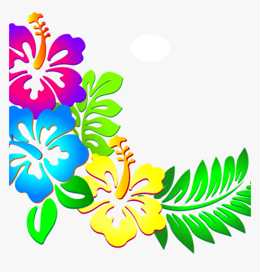 Hibiscus Border Png - Hawaiian Floral Border Png, Transparent Png ...