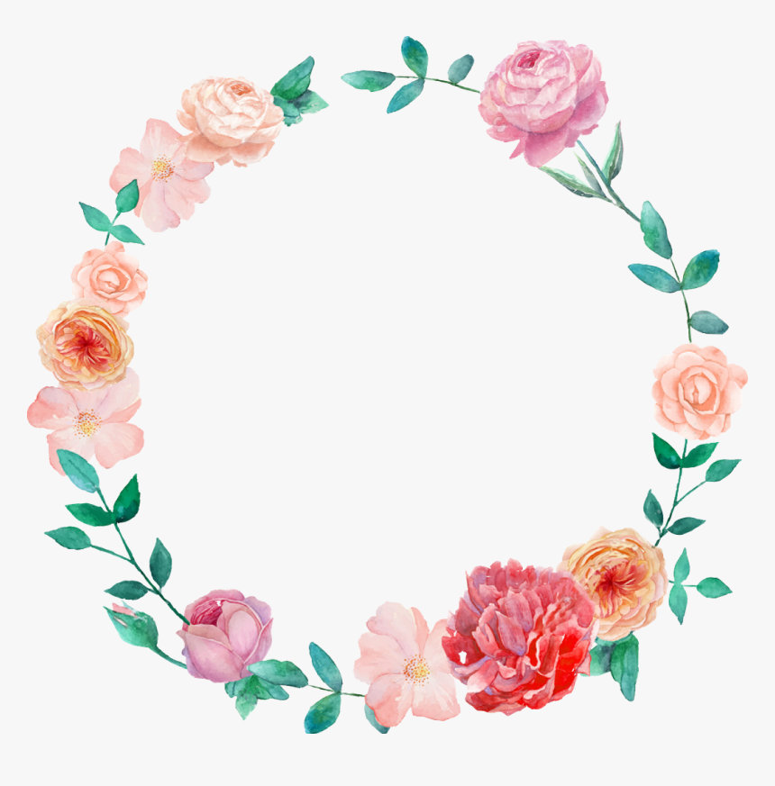 Watercolor Wreath Flower Png, Transparent Png , Transparent Png Image ...