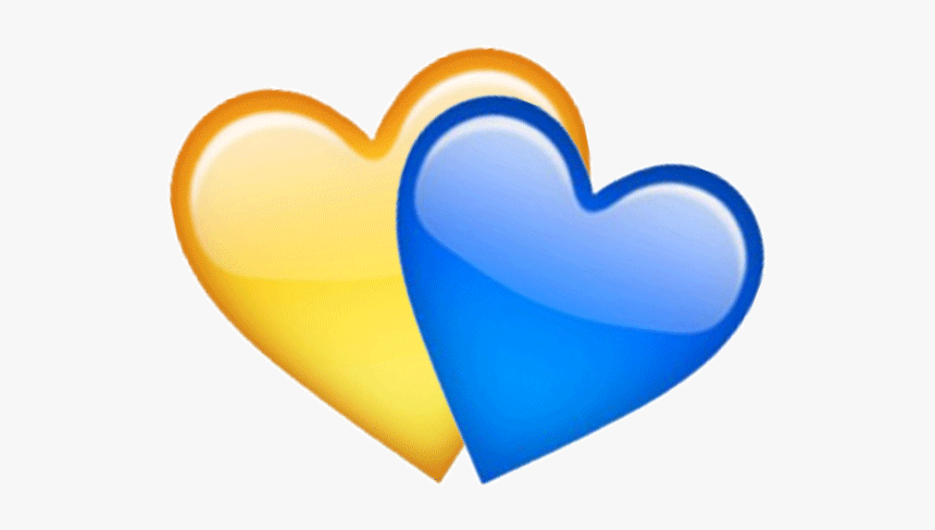 Blue And Yellow Heart Clipart