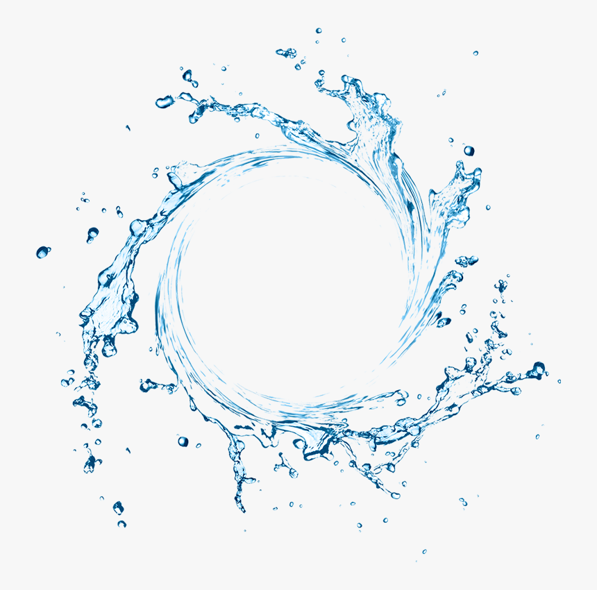 Circle Splash Png - Blue Swirling Water Splash, Transparent Png ...