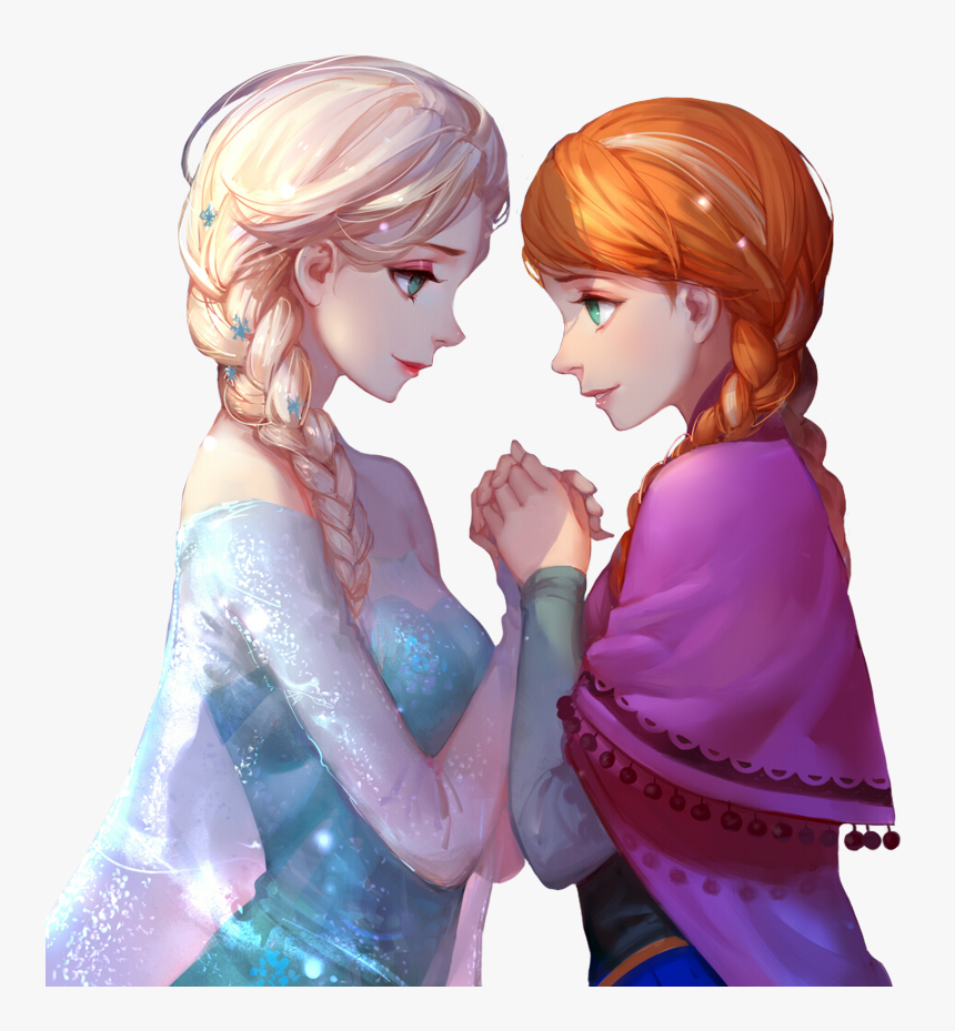 Elsa And Anna Holding Hands, HD Png Download , Transparent Png Image ...