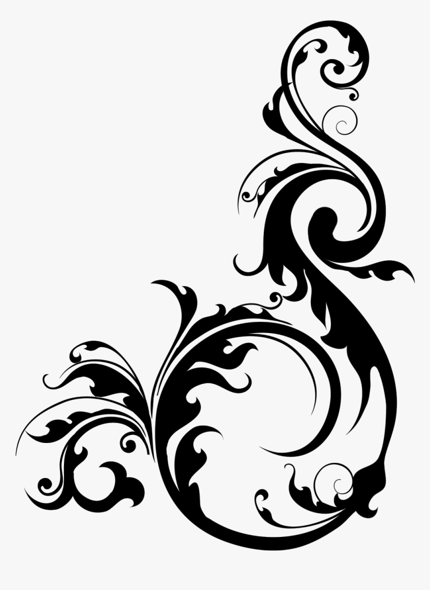 Gambar Bunga Floral Pattern Transparent Fauzi Blog - Corner Flourishes ...