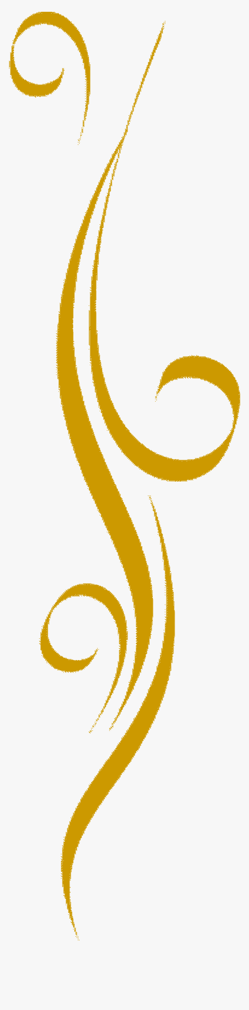 Gold Swirl Line Clip Art