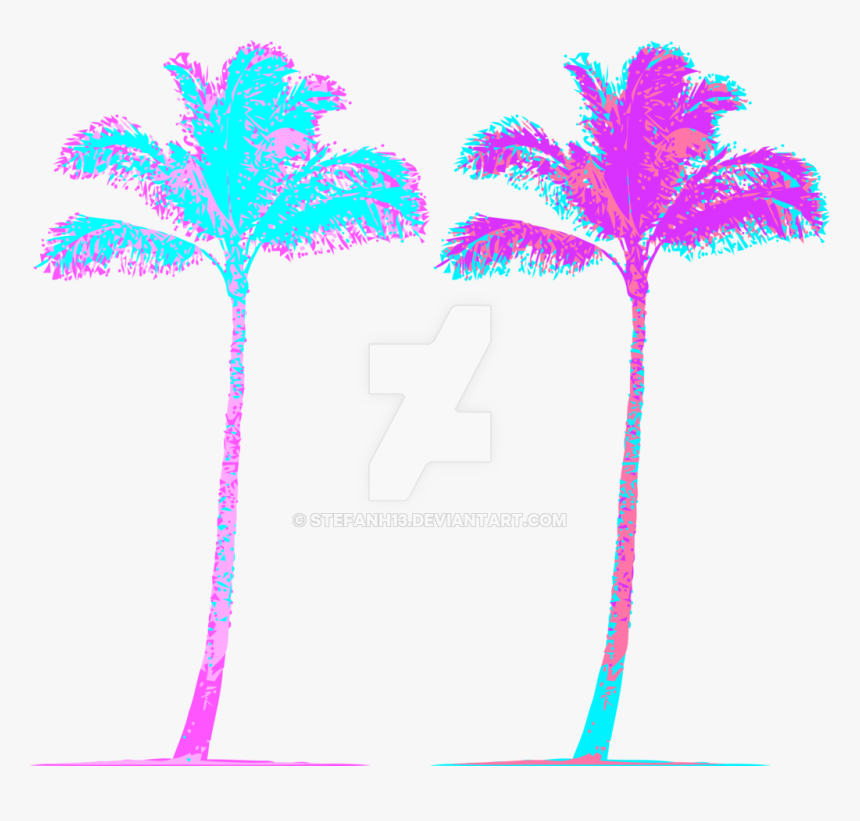 Vaporwave Palm Tree Png, Transparent Png , Transparent Png Image - PNGitem