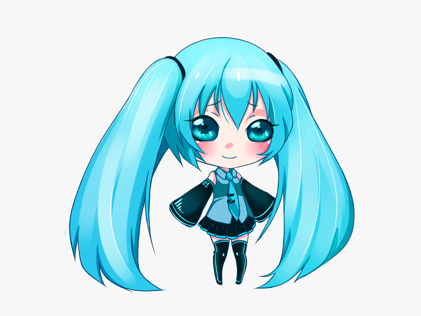 Hatsune Miku Chibi Transparent Gif, HD Png Download , Transparent Png ...