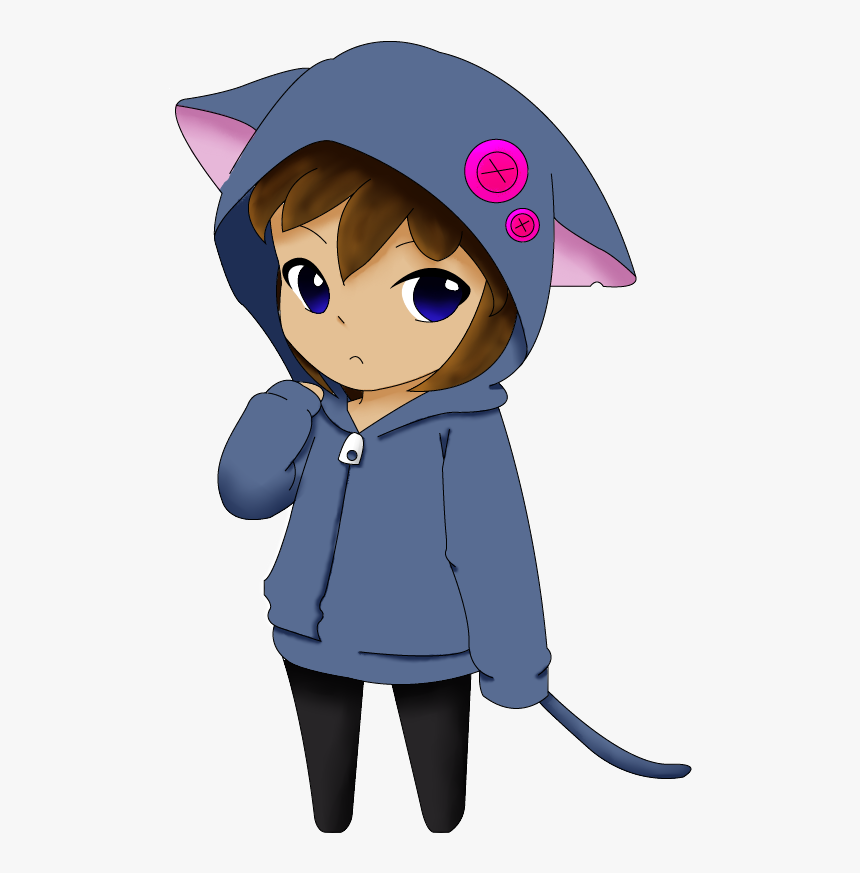 Chibi Girl In A Cat Vest By Sannyvampire On Clipart - Chibi Anime Girl ...