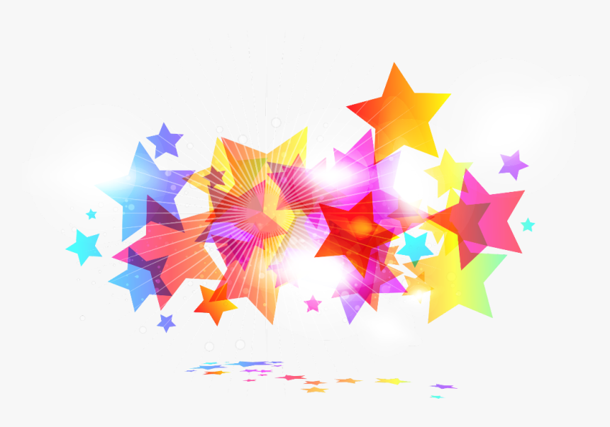 #star #stars #colorful #rainbow #rainbows - Colorful Stars Design Png ...