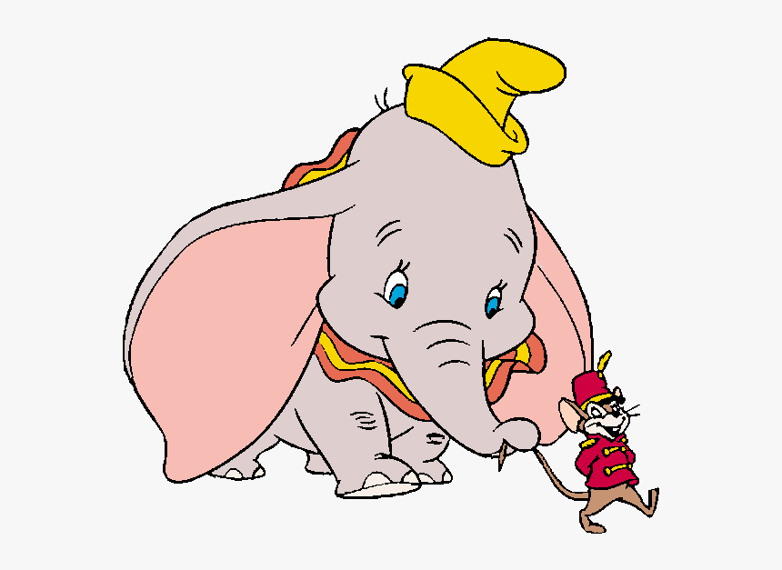 Stuck Clip Dumbo - Dumbo And The Mouse Colouring, HD Png Download ...