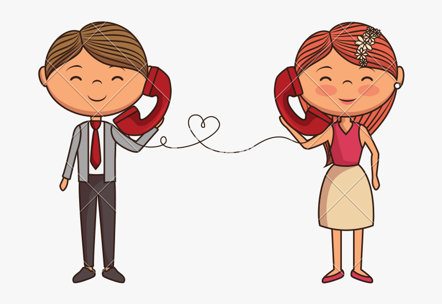 Conversation On The Phone Cartoon, HD Png Download , Transparent Png ...