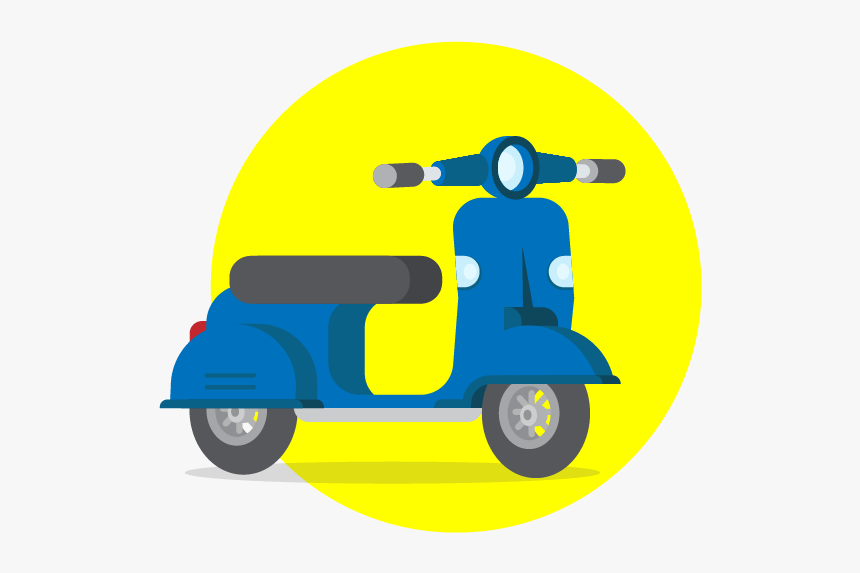 Scooter Vector Two Wheeler - Illustration, HD Png Download ...