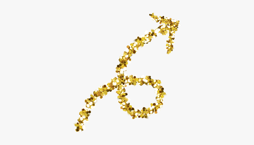 Arrows Transparent Gold Glitter - Transparent Glitter Arrow, HD Png ...