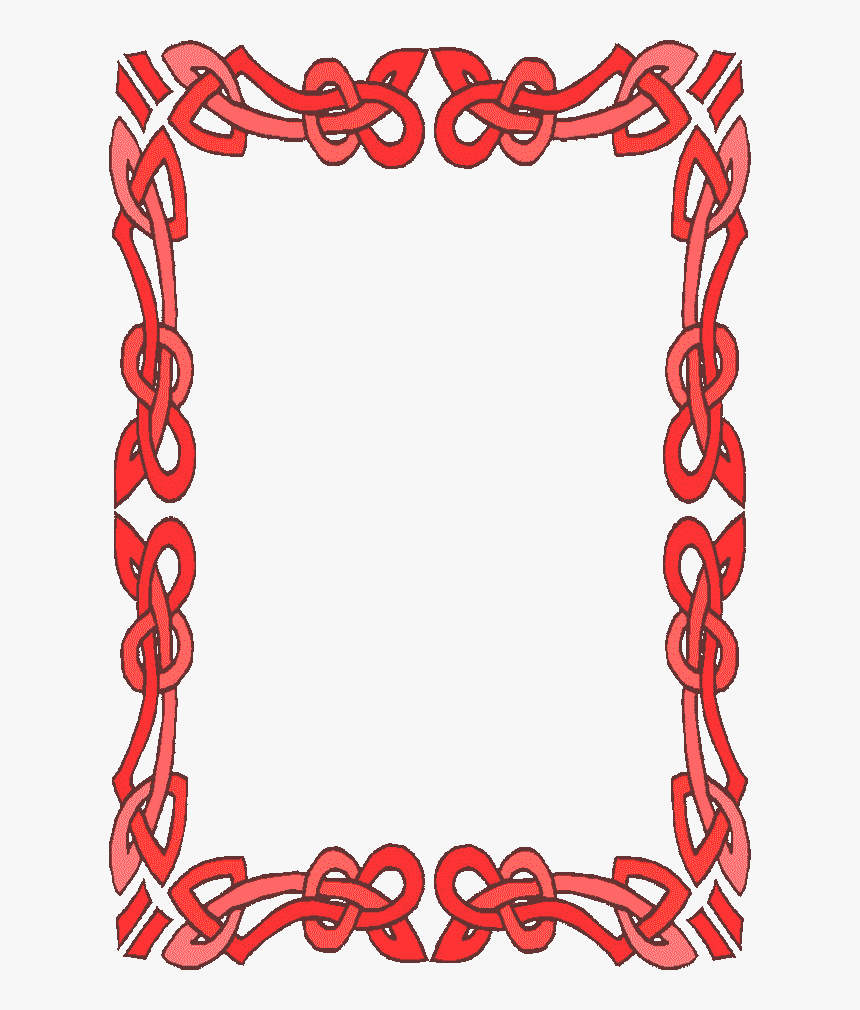 Black Flower Borders - Red Border And Frames, HD Png Download ...
