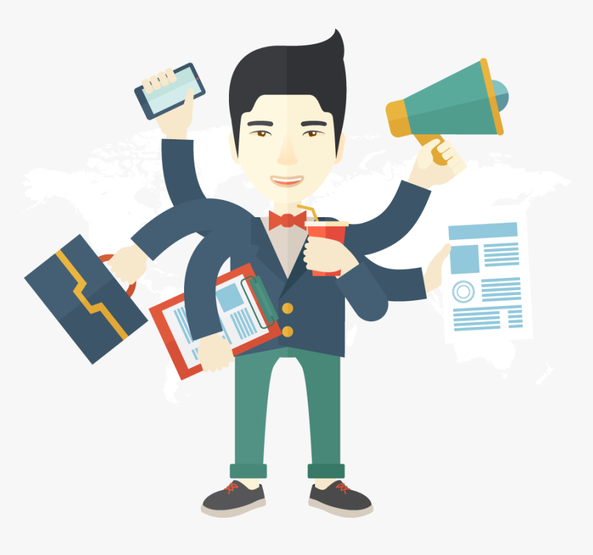 Multitasking Cartoon Png, Transparent Png , Transparent Png Image - PNGitem