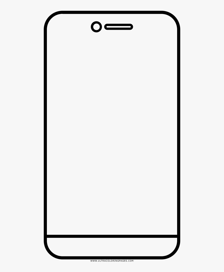 Smartphone Coloring Page - Smartphone, HD Png Download , Transparent ...