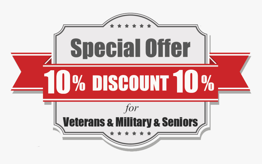 10% Discount For Military, Veterans & Seniors - Parallel, HD Png ...
