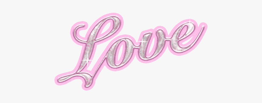 Love Word Gif, HD Png Download , Transparent Png Image - PNGitem
