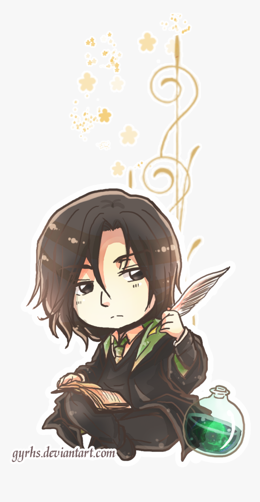 Severus Snape Fanart Chibi, HD Png Download , Transparent Png Image ...