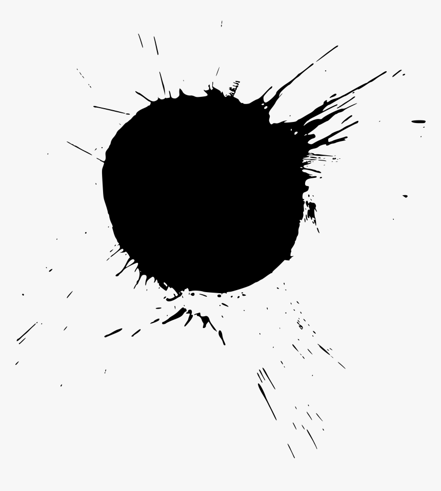 Circle Splash Png - Black Round Splash, Transparent Png , Transparent ...