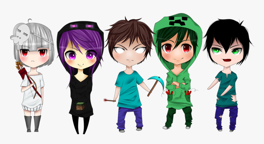 Chibi Minecraft Anime, HD Png Download , Transparent Png Image - PNGitem