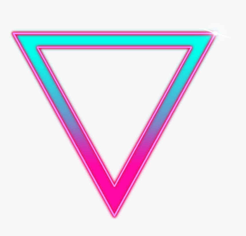 #freetoedit #magenta #turquoise #neon #triangle - Triangle, HD Png ...