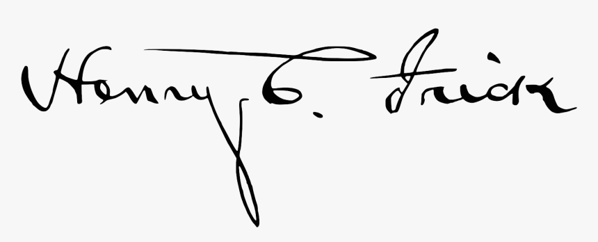 Cab 1918 Frick Henry Clay Signature - Henry Frick Signature, HD Png ...