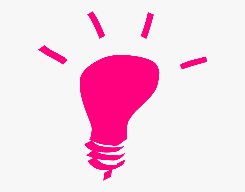 Pink Light Bulb Cartoon - Pink Light Bulb Clip Art, HD Png Download ...