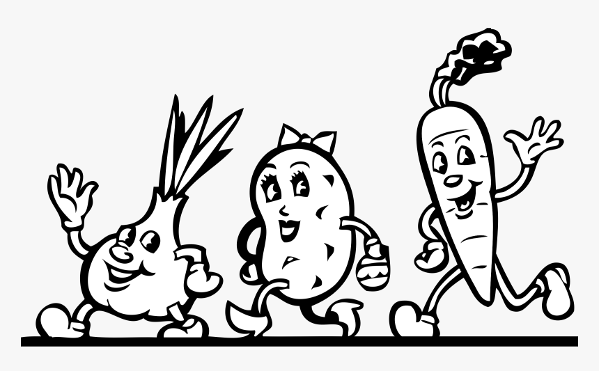 Healthy Eating Black And White Clipart