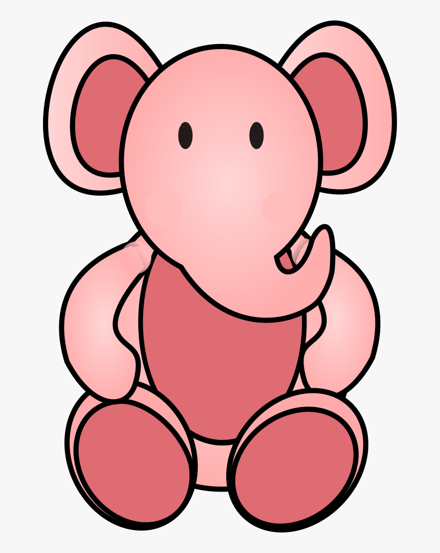 Pink Elephant - Elephant Toy Clip Art, HD Png Download , Transparent ...
