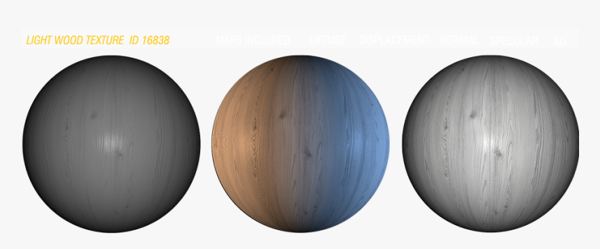 Larch Light Wood Fine Texture Seamless Maps Demo - Sphere, HD Png ...