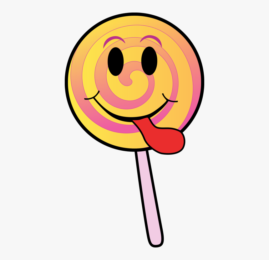 Emoticon,smiley,yellow - Lollipop With A Face, HD Png Download ...