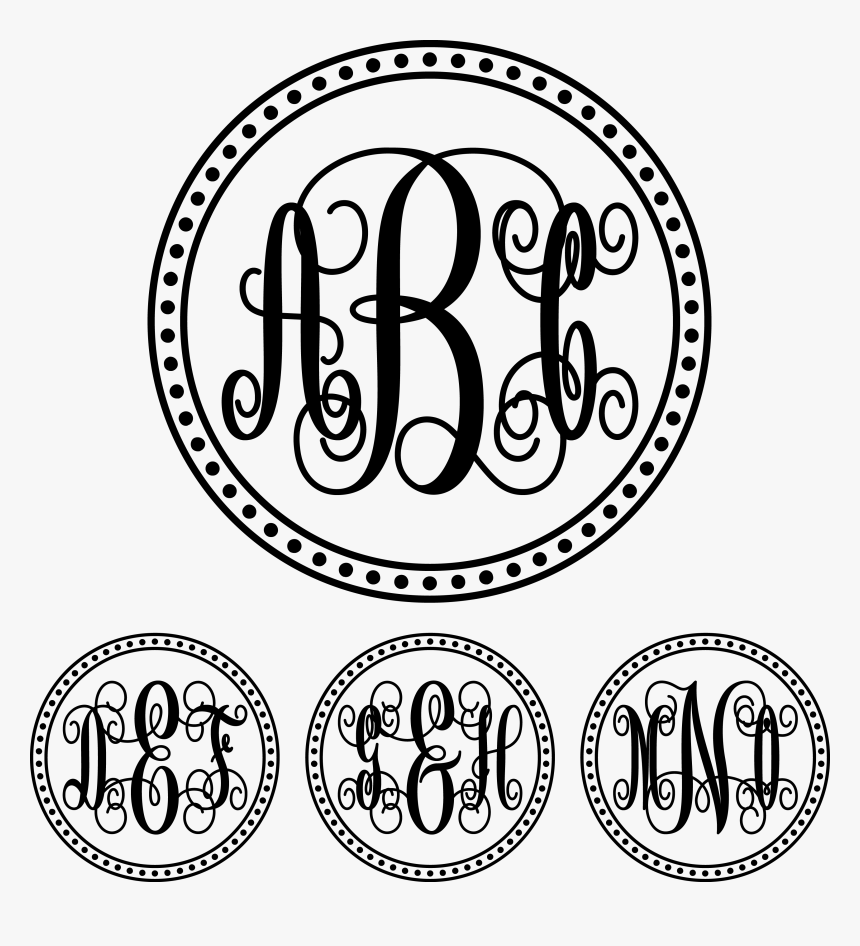 Circle Design For Monogram, HD Png Download , Transparent Png Image ...