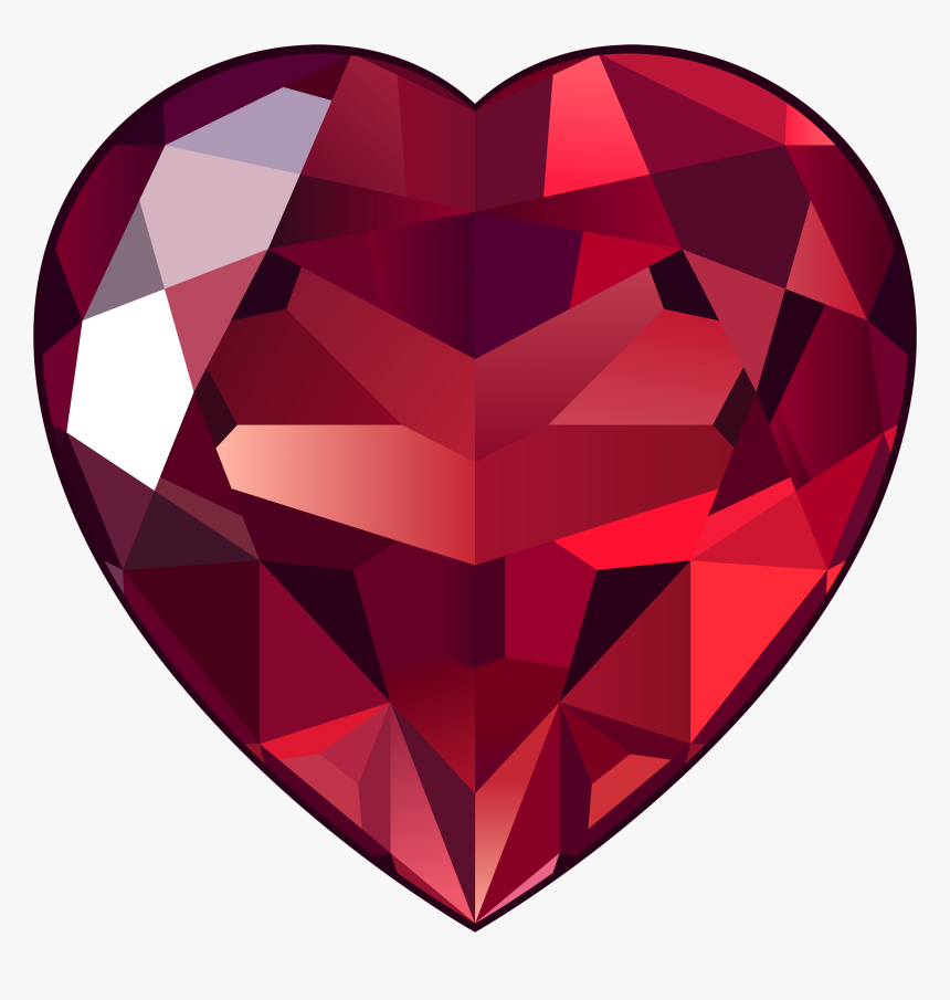 Gran Rubí Corazón Clipart - Heart Gem Transparent, HD Png Download ...