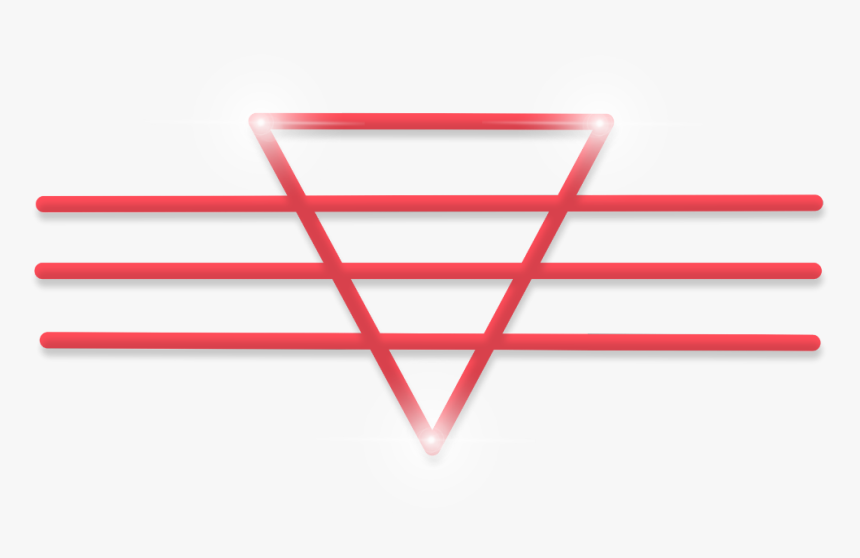 #freetoedit #neon #triangle #red #glow #frame #border, HD Png Download ...