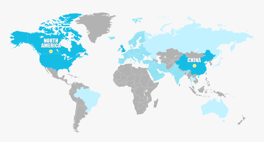 Transparent Blue World Map Png - World Map, Png Download , Transparent ...