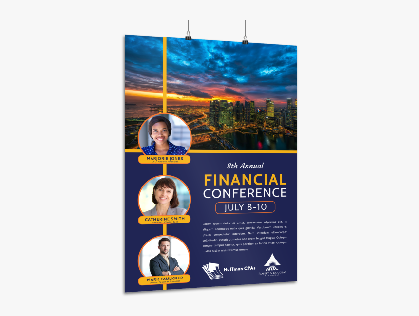 Financial Conference Poster Template Preview - Financial Conference ...