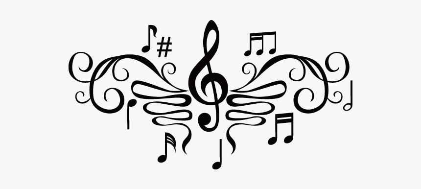 Decorative Vinyls Musical Filigree - Treble Clef, HD Png Download ...