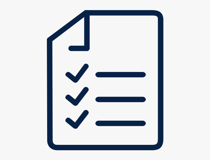 Outline Of Piece Of Paper With Checklist On It, HD Png Download ...