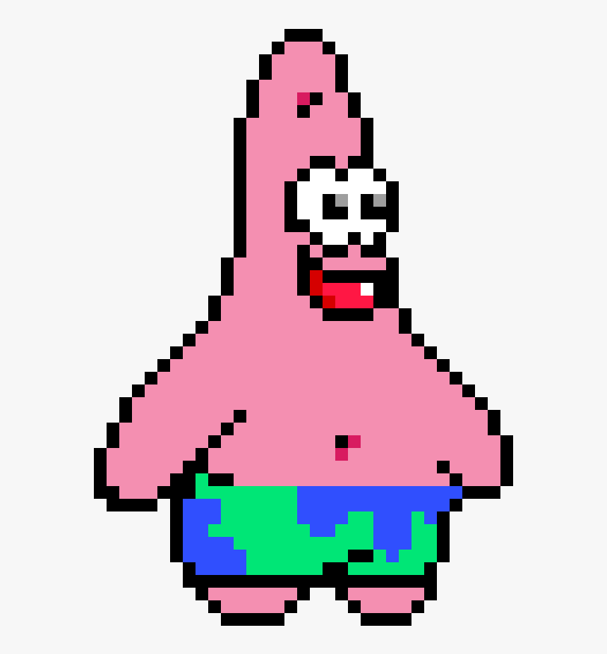 Patrick Pixel Art Grid, HD Png Download , Transparent Png Image - PNGitem