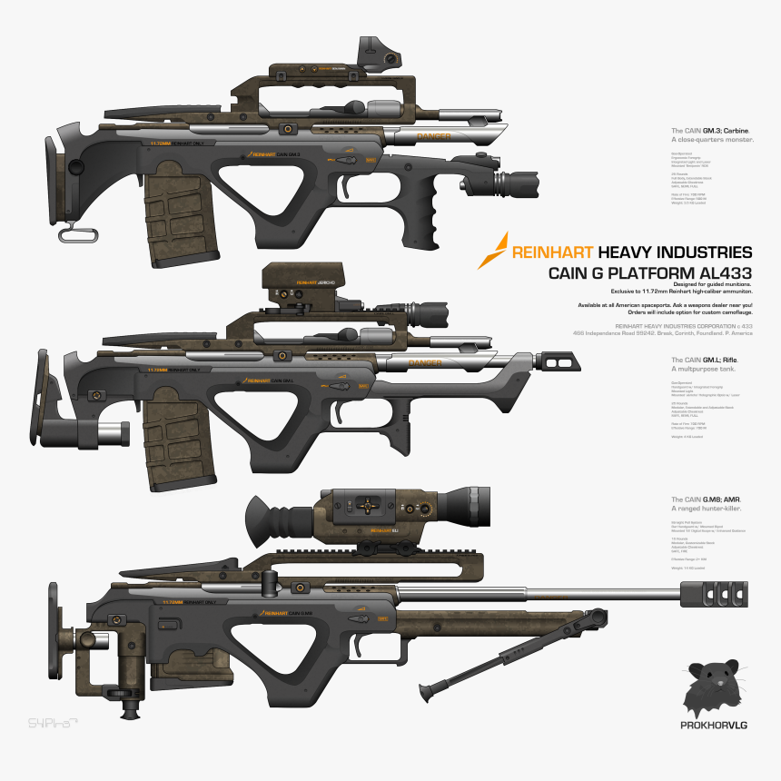 M4 Vector Sniper Rifle - Modular Rifle Concept Art, HD Png Download ...