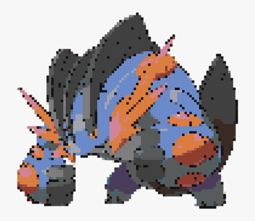 Mega Swampert Pixel Art - Mega Swampert Pokemon Go, HD Png Download ...
