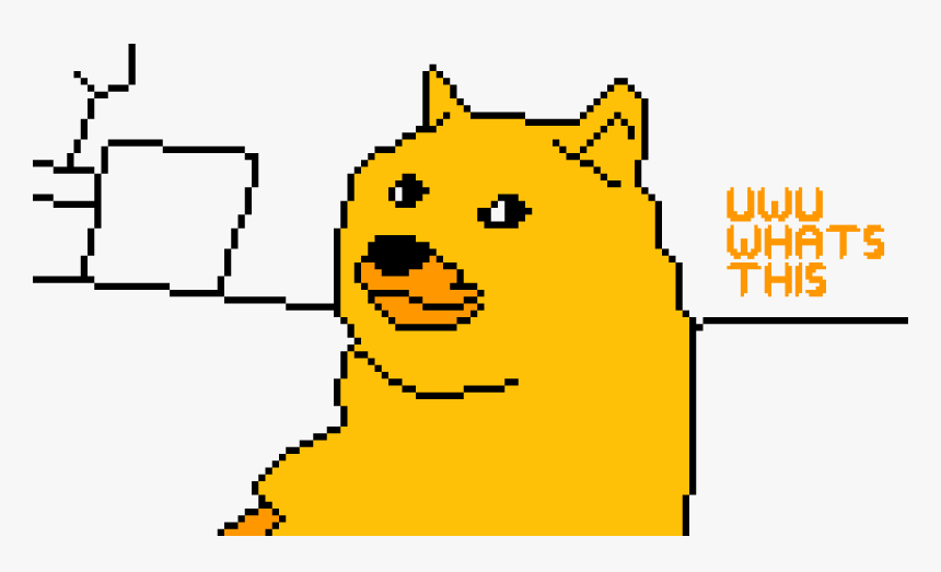 Black And White Doge Pixel Art, HD Png Download , Transparent Png Image ...