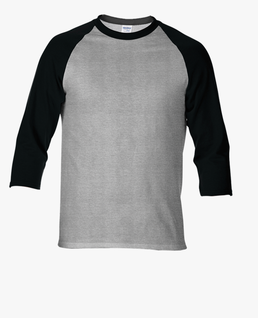 Rs Sport Grey / Black - Gildan 3 4 Raglan T Shirt, HD Png Download ...
