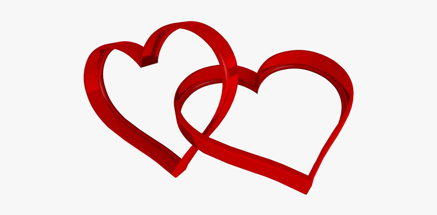Two Hearts Joining Together, HD Png Download , Transparent Png Image ...