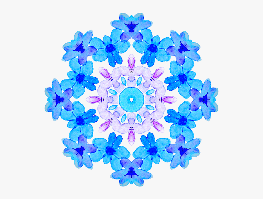 Mandala Blue Flowers, HD Png Download , Transparent Png Image - PNGitem