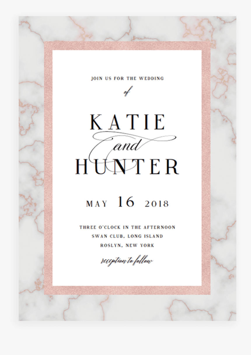 Blank Rose Gold Invitation Template