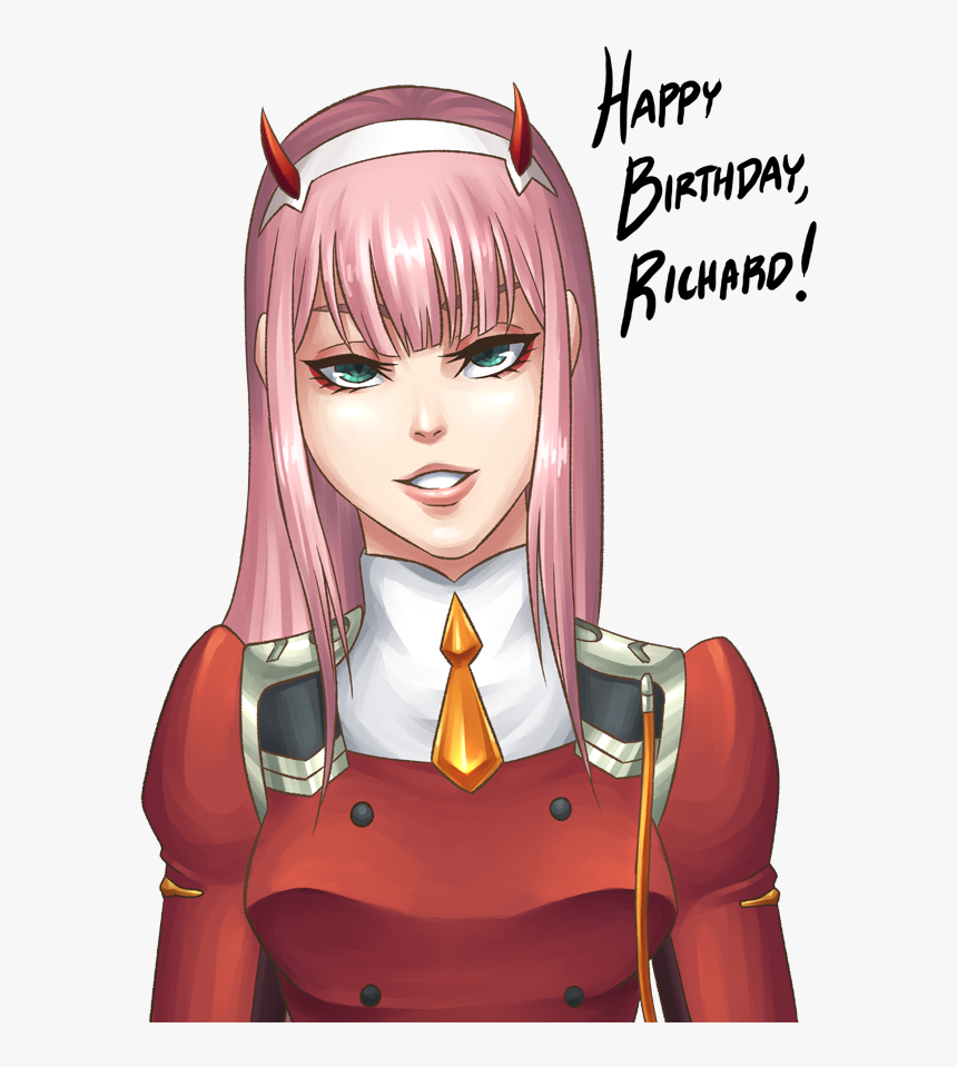 Featuring Zero Two - Happy Birthday Zero Two, HD Png Download ...