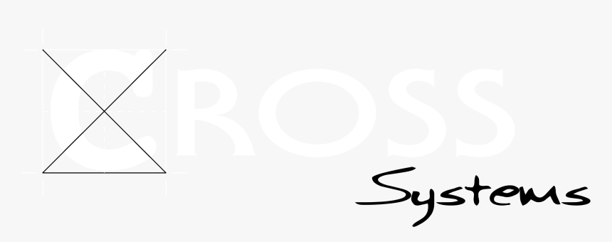 Cross Systems Logo Black And White - Calligraphy, HD Png Download ...