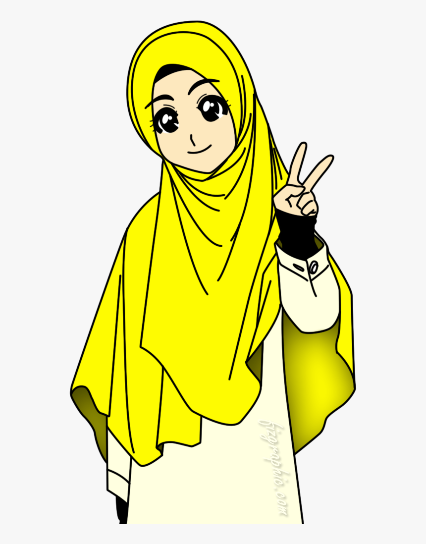 Cartoon Hijab, HD Png Download , Transparent Png Image - PNGitem